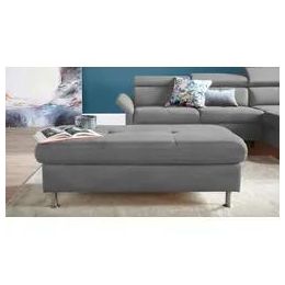 Hocker exxpo - SOFA FASHION "Maretto Bankhocker mit tollem Sitzkomfort", grau, B:136cm H:46cm T:70cm, Luxus-Microfaser (100% Polyester), Hocker, Polsterhocker, praktisches Staufach unter der Sitzfl&auml;che