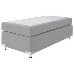 Boxspringbett "Holland", grau, B:92cm L:201cm, Strukturstoff (77% Polyester und 23% Viskose), Westfalia Schlafkomfort, Komplettbetten, Boxspringbett, ohne Kopfteil, frei im Raum stellbar