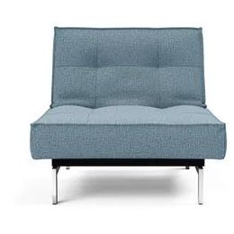 Sessel INNOVATION LIVING TM "Splitback", blau (lightblau), B:90cm H:79cm T:90cm, 100% Polyester;Strukturstoff grob &raquo;MIXED DANCE&laquo; (100% Polyester);Strukturstoff weich &raquo;Coastal&laquo; (100% Polyester);Webstoff fein &raquo;FLASHTEX&laquo; (100% Polyester);Samtstoff &raquo;Velvet&laquo; (100% Polyester), Sessel, Sessel, mit chromgl&auml;nzenden Beinen, in skandinavischen Design
