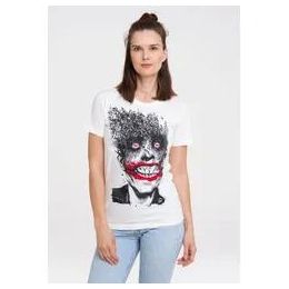 T-Shirt logoshirt "Batman - Joker Bats", Damen, Gr. S, wei&szlig;, 100% Baumwolle, bedruckt, normal, Rundhals, Shirts T-Shirt, mit trendigem Superschurken-Print