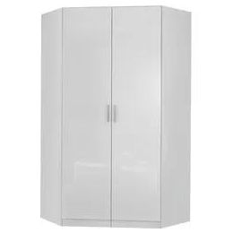 Eckkleiderschrank Rauch "Kleiderschrank Schrank Eckschrank Ankleide Garderobe CELLE", wei&szlig; (wei&szlig;, hochglanz wei&szlig;), B:117cm H:210cm T:117cm, Holzwerkstoff, Schr&auml;nke, Eckkleiderschrank, optional mit Spiegel oder Hochglanzfront MADE IN GERMANY
