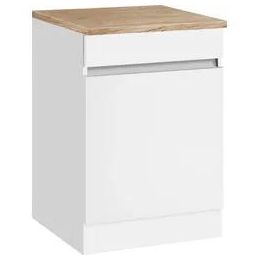 Sp&uuml;lenschrank Optifit "Roth", grau (wei&szlig;, wei&szlig;, wildeichefarben), B:60cm H:88cm T:60cm, Schr&auml;nke, Sp&uuml;lenschrank, Breite 60 cm