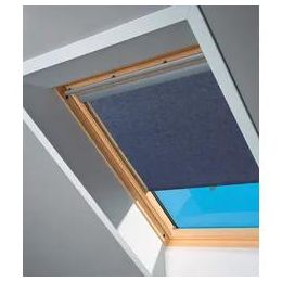 Dachfensterrollo Velux "mit Haltekrallen RHL FK00/CK00/MK00/SK00 9050", blau (dunkelblau), 606 608 610 S06 S08 S10 SK06 SK08 SK10, Aluminium, Polyester, Rollos, Lichtregulierung und Privatsph&auml;re