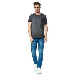 T-Shirt Rusty Neal, Damen, Gr. L, grau (dunkelgrau), 100% Baumwolle, bedruckt, normal, Rundhals, Shirts T-Shirt, im verwaschenen Look