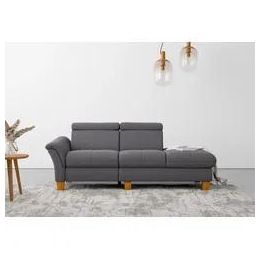 Recamiere Home Affaire "Lindgren", braun (espresso), B:206cm H:84cm T:93cm, 100% Polyester, Sofas, Recamiere, wahlweise motorische TV-Funktion, Bettkasten und Kopfteilverstellung