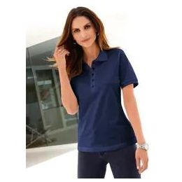 Poloshirt Casual Looks "Poloshirt", Damen, Gr. 42, blau (marine), 100% Baumwolle, unifarben, ohne Ausschnitt, Shirts, Topseller