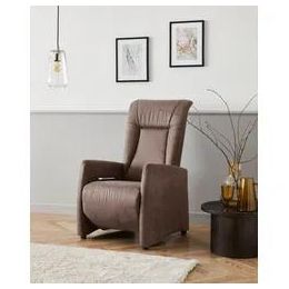 Sit & More TV-Sessel SIT & MORE "Melissa", braun (schokobraun), B:71cm, 100% Polyester, Sessel, wahlweise elektrisch oder manuell verstellbar, optional Aufstehhilfe