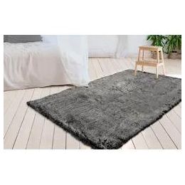 Hochflor-Teppich Calo-deluxe "Emica-1000" Gr. 2, grau (anthrazit), B:80cm H:52mm L:150cm, Kunstfaser, Teppiche, Kunstfell, Wohnzimmer