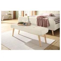 Bank Home Affaire "Amrum", beige (creme), B:120cm, Sitzb&auml;nke, im Struckturstoff