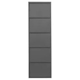 Schuhschrank Heine HOME, grau (anthrazit), B:50cm H:136cm T:15cm, Stahl, Schr&auml;nke, Schuhschrank