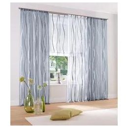 Gardine OTTO HOME "Dimona" Gr. 4, grau (silbergrau), B:140cm H:245cm, Voile, Polyester, Gardinen, Gardine, 2er-Set, transparent, Voile, Polyester