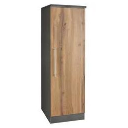 Seitenschrank KOCHSTATION "KS-Samos", braun (wotaneichefarben, grafit), B:50cm H:165cm T:60cm, Schr&auml;nke, Seitenschrank, 50 cm breit