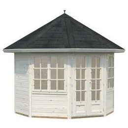Gartenhaus Palmako "Pavillon Veronica", beige (naturbelassen), Fu&szlig;boden im Gartenhaus, ohne Dacheindeckung, Massivholz, Gartenh&auml;user, Gartenhaus, naturbelassen
