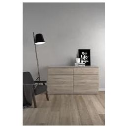 Kommode Inosign "Nova, Aufbewahrung, Schubladenschrank, Stauraum", braun (tr&uuml;ffel), B:153,4cm H:83,7cm T:50cm, Holzwerkstoff, Sideboards, Schubladenkommode, 8 Schubladen, Stauraum, grifflos, Breite 154 cm, H&ouml;he 84 cm