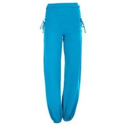 Sporthose WINSHAPE "WH1", Damen, Gr. S, Normalgr&ouml;&szlig;en, blau (t&uuml;rkis), 90% Baumwolle, 10% Elasthan, Hosen Sporthose, mit seitlicher Raffung