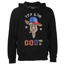 Kapuzenpullover Top Gun "TG22026", Herren, Gr. 50M, schwarz, 85% Baumwolle; 15% Polyester, Pullover Sweatshirt Hoodie