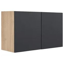 H&auml;ngeschrank Optifit "Roth", schwarz (anthrazit, wildeichefarben), B:100cm H:57,6cm T:34,6cm, Schr&auml;nke, H&auml;ngeschrank, Breite 100 cm
