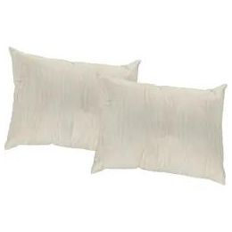 Dekokissen WIRTH "Riccia" Gr. 3, beige (creme, goldfarben, gemustert), B:40cm L:60cm, Baumwolle, Polyester, Dekokissen_Sitzkissen_Kissenh&uuml;llen, Kissenh&uuml;lle ohne F&uuml;llung, 2 St&uuml;ck