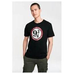 T-Shirt logoshirt "Harry Potter - Platform 9 3/4", Damen, Gr. 4XL, schwarz, 100% Baumwolle, bedruckt, normal, Rundhals, Shirts T-Shirt, mit Harry Potter Hogwarts Express-Motiv