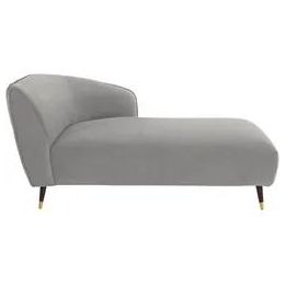 Recamiere Home Affaire "Oradea", grau (hellgrau), B:160cm H:78cm T:91cm, Samtoptik (100% Polyester), Sofas, Recamiere, mit eleganter Steppung auf R&uuml;ckseite der R&uuml;ckenlehne
