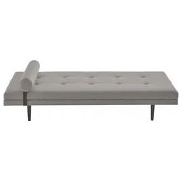 Chaiselongue "Bergen", grau, B:85cm H:37cm T:200cm, ATLANTIC HOME COLLECTION, Sofas, Chaiselongue, Tagesliege im Japanischen Stil, inklusive arretierbarer Nackenrolle