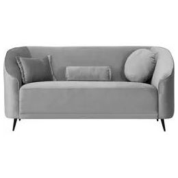 2-Sitzer Home Affaire "Ashly", grau, B:154cm H:81cm T:80cm, 100% Polyester, Sofas, in 3 Bezugsvarianten, Boucl&eacute;, Samtoptik und Struktur weich.