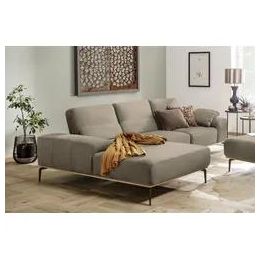 Ecksofa W.Schillig "run, Designsofa mit tollem Sitzkomfort, L-Form", beige (ecru w82), B:299cm H:88cm T:178cm, Longlife Xtra-Leder Z73: Naturwalkleder der Luxusklasse aus den erlesensten Rohh&auml;uten. Hautst&auml;rke 1, 1 &ndash; 1, 3 mm;ROHLEDER Jacquard-Flachgewebe Q2 W60 (63% Polyester, 37% Polyacryl);ROHLEDER Chenille-Flachgewebe Q2 W77 (68% Polyacryl, 32% Polyester);Stoff S37 (100% Polyester), Sofas, Eckso
