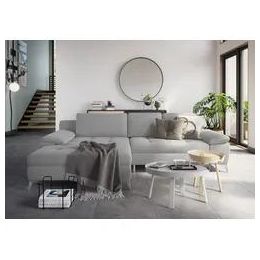 Sit & More Ecksofa SIT & MORE "Latigo L-Form", silber, B:290cm T:163cm, Sofas, Ecksofa, mit Mega-Recamiere, wahlweise mit Bettfunktion und Bettkasten