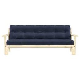 Schlafsofa KARUP DESIGN "Unwind", blau (navy), B:190cm H:14cm T:92cm, Sofas, Schlafsofa, Mit Holzstruktur, inkl. Futonmatratze, Liegefl&auml;che 130x190 cm