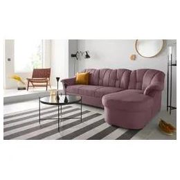 Ecksofa DOMO collection "Papenburg, zeitlose R&uuml;ckensteppung, elegante Formensprache, L-Form", lila (beere), B:235cm H:84cm T:140cm, Kunstleder SOFTLUX;Luxus-Microfaser (100% Polyester);Struktur ( 90% Polyester, 10% Polyacryl);Microfaser PRIMABELLE (100% Polyester), Sofas, Ecksofa, in gro&szlig;er Farbvielfalt, wahlweise mit Bettfunktion