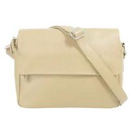 Umh&auml;ngetasche Samantha Look, Gr. B/H/T: 22cm x 18cm x 10cm onesize, beige, Leder, unifarben, Taschen Umh&auml;ngetasche, echt Leder, Made in Italy