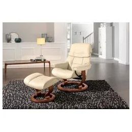Relaxsessel stressless "Ruby", beige (vanilla paloma), B:88cm H:99cm T:77cm, Leder BATICK: Batick ist ein leicht korrigiertes, durchgef&auml;rbtes und genarbtes M&ouml;belleder, bei dem die meisten Unebenheiten und Spuren in der Regel entfernt wurden. Batick wird mitunter doppelt&ouml;nig gef&auml;rbt, um der Oberfl&auml;che mehr Lebendigkeit zu verleihen. Dank einer sch&uuml;tzenden Oberfl&auml;chenbehandlung lassen sich die meist