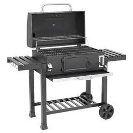 Smoker El Fuego "Ontario XXL", schwarz, B:14,1cm H:136cm T:63cm, Grills, 141,5 x 114 x 61,3 cm