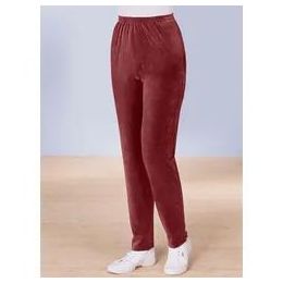 Nickihose Classic Basics, Damen, Gr. 48/50, Normalgr&ouml;&szlig;en, rot (bordeaux), 80% Baumwolle, 20% Polyester, unifarben, lang, Hosen