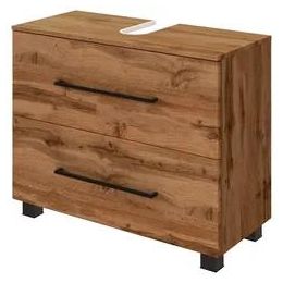 Waschbeckenunterschrank Welltime "Luena", braun (eiche), B:70cm H:54cm T:35cm, Holzwerkstoff, Schr&auml;nke, Waschbeckenunterschrank, Badm&ouml;bel, Breite 70 cm