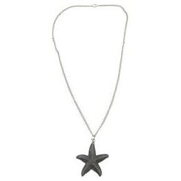 Lange Kette "Starfish", Damen, Gr. onesize, Metall, silber (altsilbern), Collezione Alessandro, Basic, Halsketten, mit Seestern