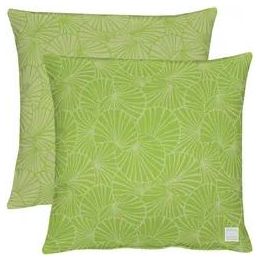 Dekokissen Apelt "3961" Gr. 1, gr&uuml;n (hellgr&uuml;n, gemustert), B:41cm L:61cm, Polyester, Dekokissen_Sitzkissen_Kissenh&uuml;llen, Wendekissenh&uuml;lle ohne F&uuml;llung