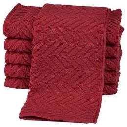 G&auml;stehandt&uuml;cher Ross "Sensual 9001", rot (vino), B:30cm L:50cm, Frottier, Obermaterial: 100% Baumwolle, Handt&uuml;cher, 100% Baumwolle