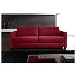 Schlafsofa Bali "Norwalk", rot (dunkelrot), B:182cm H:83cm T:100cm, Sofas, Schlafsofa, in 140er und 160er Breite, 3 Varianten, auch mit Ergoflex-Lattenrost