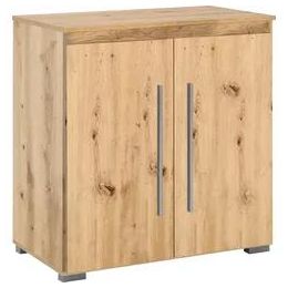 Hochkommode Home Affaire "Bali", beige (artisan, oak, nachbildung), B:85cm H:92cm T:50cm, Holzwerkstoff, Kunststoff, Sideboards, T&uuml;rkommode, mit Melaim-Oberfl&auml;che
