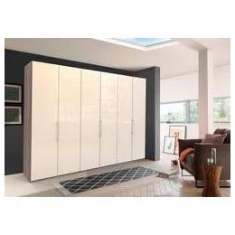 Faltt&uuml;renschrank Wiemann "Loft", beige (tr&uuml;ffeleichefarben, magnolie), B:300cm H:236cm T:58cm, Schr&auml;nke, Glasfront