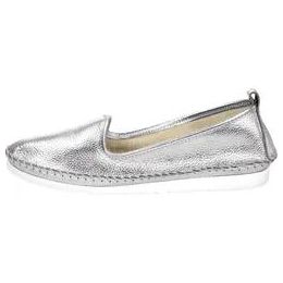 Slipper Andrea Conti, Damen, Gr. 38, silber (silberfarben), Glattleder, Leder, Schuhe Slipper, Topseller