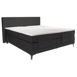 Boxspringbett Alina "Powell", braun (braungrau dmo 159), B:192cm L:212cm, Samt DMO (100% Polyester), Komplettbetten, Boxspringbett, inkl. Motor, Matratze und Topper, in unterschiedlichen Ausf&uuml;hrungen