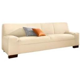 2-Sitzer DOMO collection "Norma, zeitlos, kubisch und elegant, komfortabel, flache Armlehnen", beige (creme), B:192cm H:74cm T:85cm, Sofas