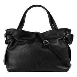 Henkeltasche Samantha Look, Damen, Gr. B/H/T: 33cm x 23cm x 12cm onesize, schwarz, Leder, leicht gl&auml;nzend, unifarben, Taschen, echt Leder, Made in Italy