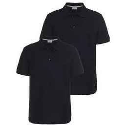Poloshirt Eastwind, Herren, Gr. 5XL (72/74), schwarz, Piqu&eacute;, Obermaterial: 100% Baumwolle, unifarben, Basic, bequem, Shirts, Kurzarm, f&uuml;r vielseitige Outfits, aus 100% Baumwolle