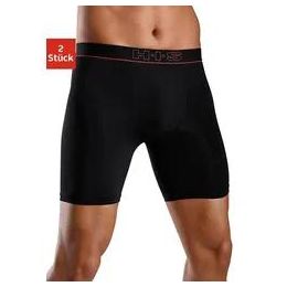 H.I.S. Funktionsboxer H.I.S, Herren, Gr. XXL, 2 Stk., schwarz, Microfaser, Obermaterial: 92% Polyamid, 8% Elasthan, unifarben, k&ouml;rpernah, Unterhosen, in sportiver Optik mit langem Bein in Microfaser-Qualit&auml;t, Topseller