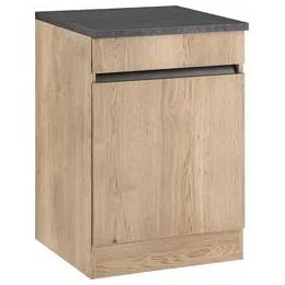 Sp&uuml;lenschrank Optifit "Roth", braun (wildeichefarben, wildeichefarben), B:60cm H:88cm T:60cm, Schr&auml;nke, Sp&uuml;lenschrank, Breite 60 cm