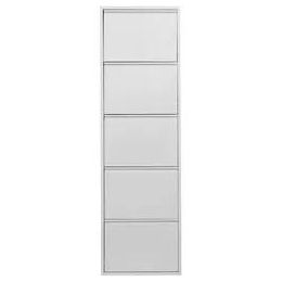Schuhschrank Heine HOME, silber (silberfarben), B:50cm H:103cm T:15cm, Stahl, Schr&auml;nke, Schuhschrank