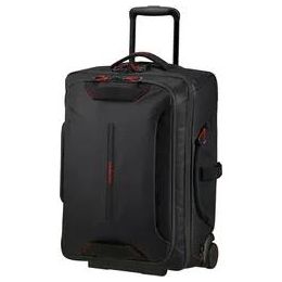Reisetasche Samsonite "ECODIVER", Gr. B/H/T: 40cm x 55cm x 25cm, schwarz, Nylon, Polyester, Taschen Reisetasche, mit Trolley- und Rucksackfunktion; teilweise aus recyceltem Material